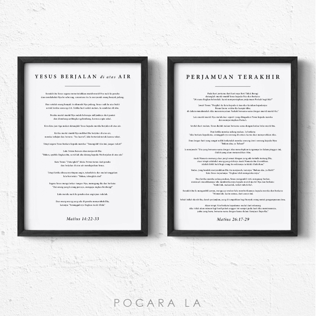 Jual Hiasan Dinding Bingkai Poster Ayat Alkitab Dekorasi Motivasi ...