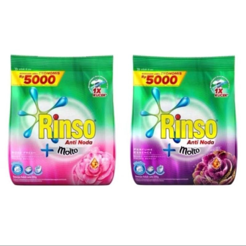 Jual RINSO MOLTO DETERGEN BUBUK Kemasan 5000 an | Shopee Indonesia