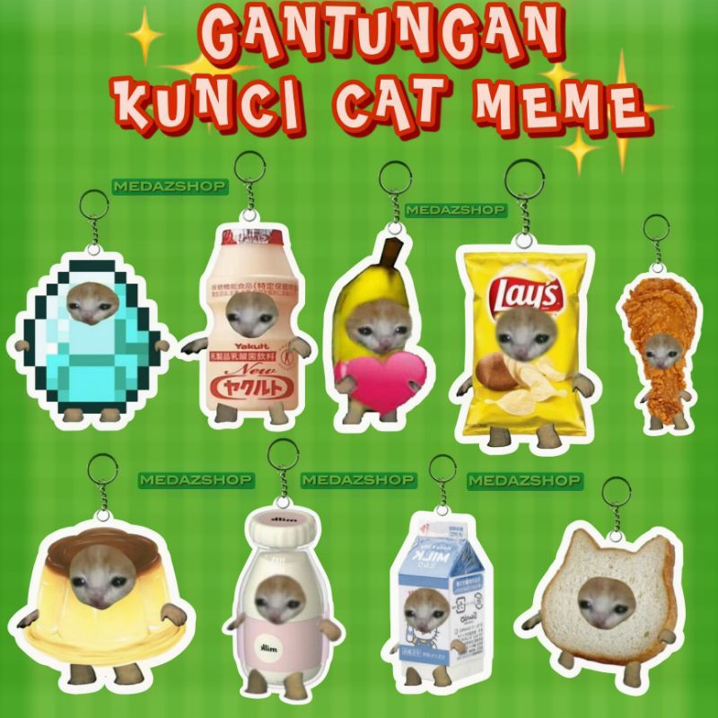 Jual Gantungan Kunci Meme Kucing Lucu - Akrilik Premium Rp15.000 ...