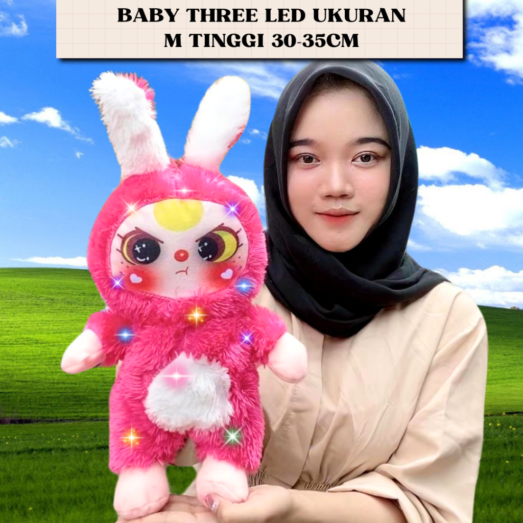 Jual [LED] BONEKA BABY THREE UKURAN M TINGGI 30-35CM HARGA SATUAN ...