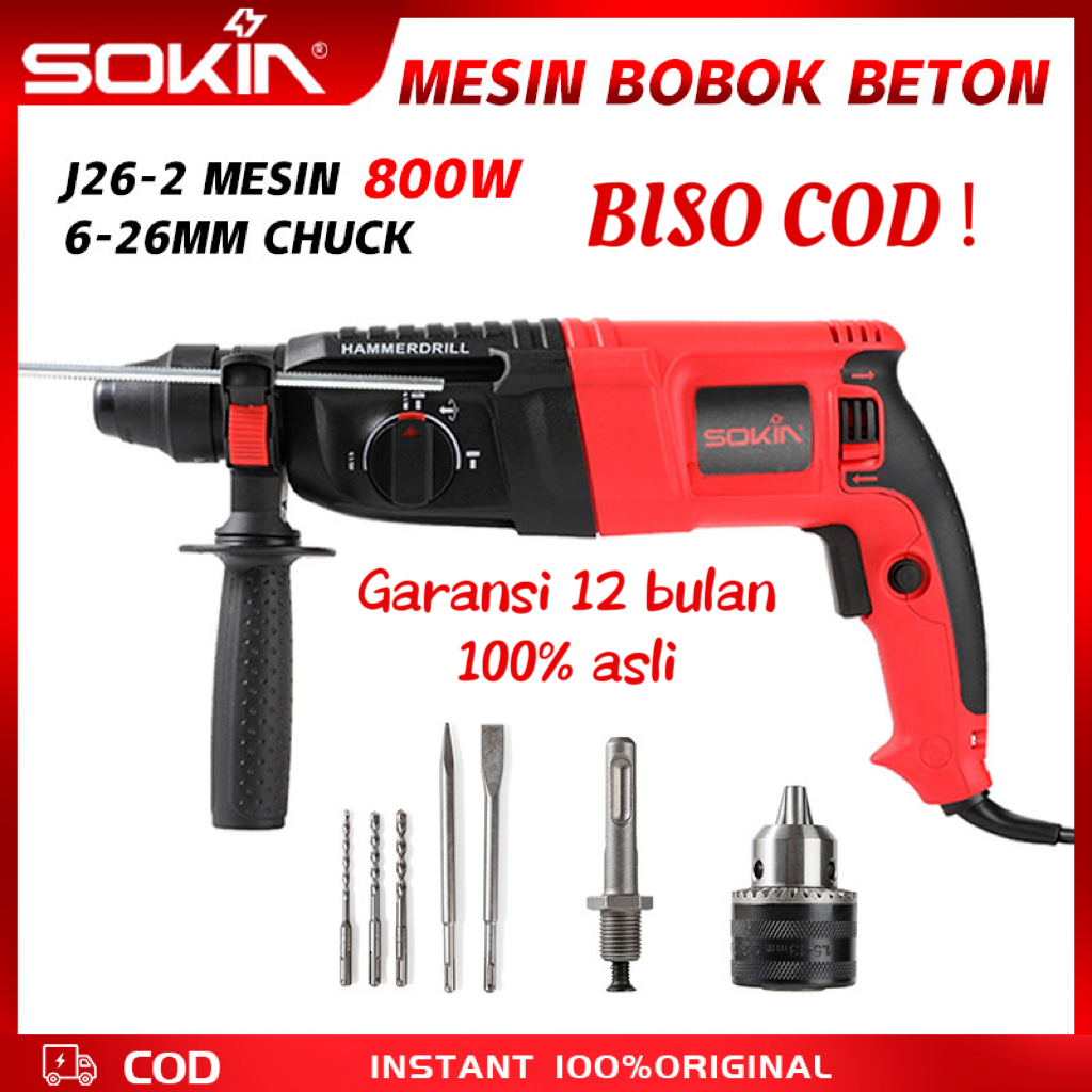 Jual BISO COD! Mesin bor Mesin Bobok Beton Tembok 800W Bor dinding ...
