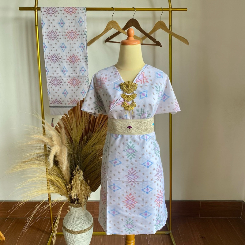 Jual KAIN TENUN ENDEK KHAS BALI MOTIF ANTIK PUTIH GRINGSING | Shopee ...