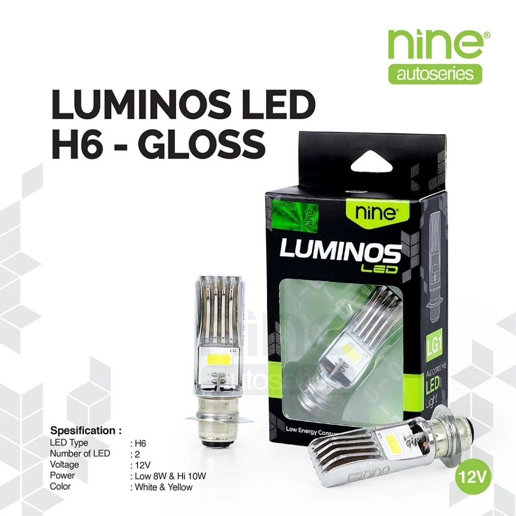 Jual LUMINOS LED Lampu Utama Motor Beat Supra Bebek Matic H6 Glossy AC ...