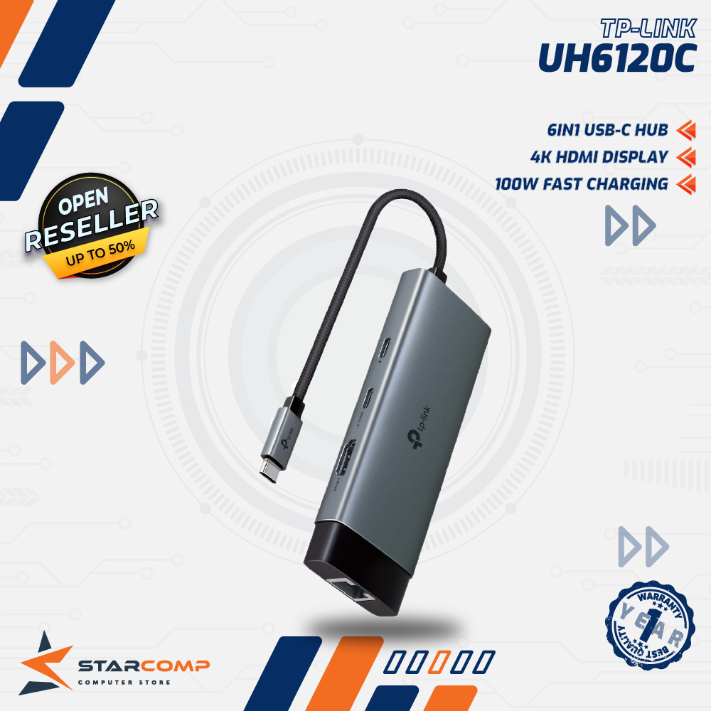 Jual TP-Link UH6120C USB Hub Type-C 6 Port Support PD 100W 5Gbps HDMI ...