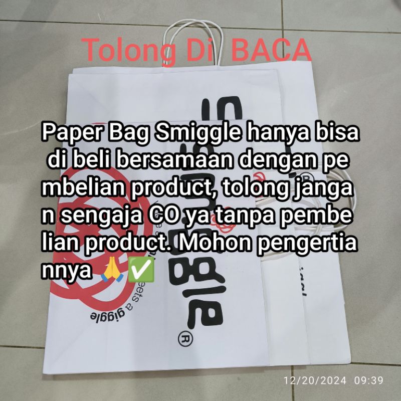 Jual Smiggle PAPER BAG harus dengan pembelian product smiggle | Shopee ...