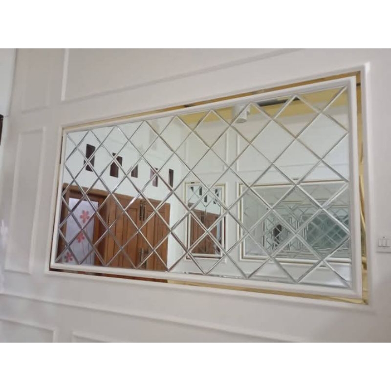 Jual Satu set kaca cermin ukuran 85x95cm 2mm / paket hemat kaca cermin ...