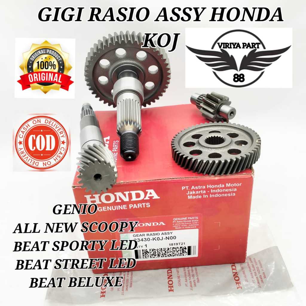 Jual GIGI GEAR RASIO SET KOMPLIT4 ITEM HONDA KOJ KUALITAS ASLI ORIGINAL ...