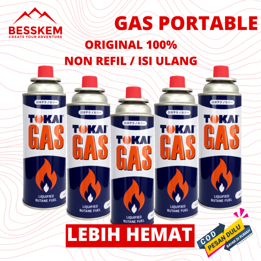 Jual Gas Portable Kompor Camping Portebel Paket Bundling 6 Pcs Original ...