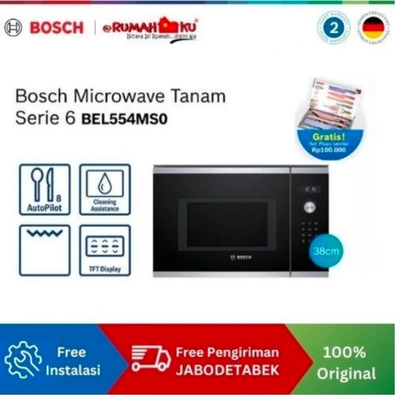 Jual Microwave Tanam Bosch BEL554MS0 Seri 6 Built-In Microwave | Shopee ...