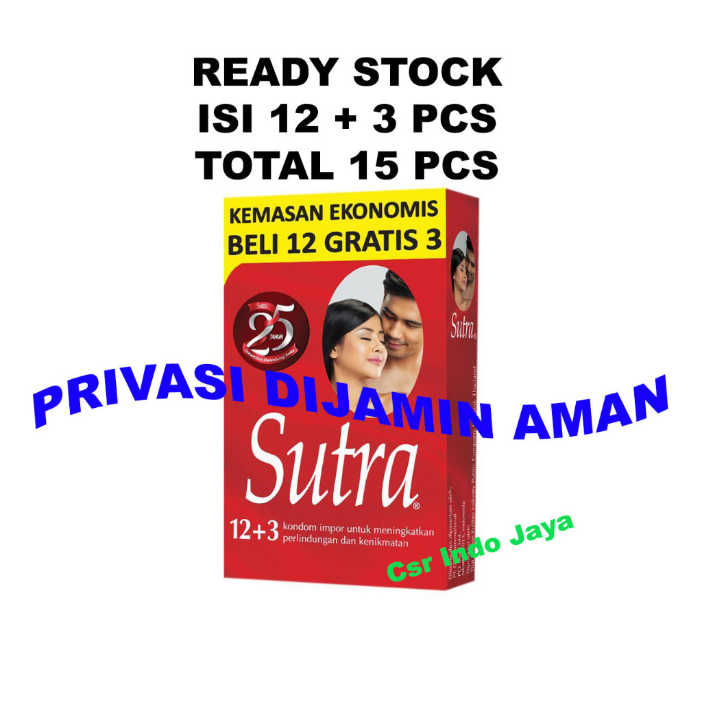 Jual Sutra Merah Classic Isi 12+3 Sachet / Kondom Original Anti Bocor ...