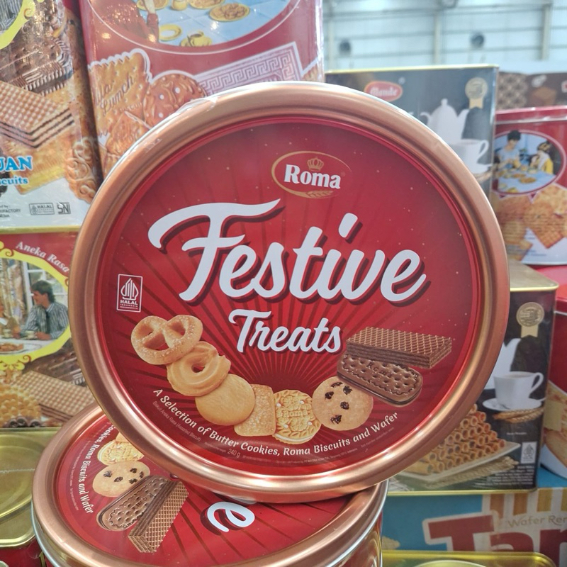 Jual Roma Festive Treats 240gram kaleng | Shopee Indonesia