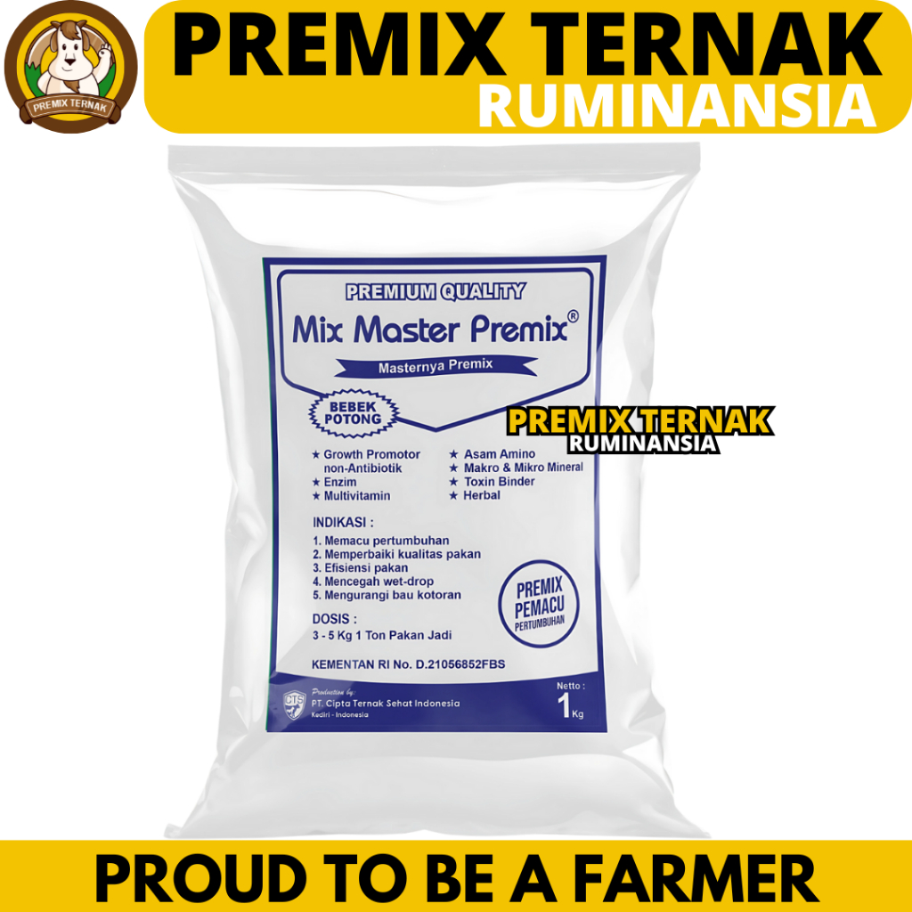 Jual MIX MASTER PREMIX BEBEK POTONG 1 KG - Premix Suplemen Pakan Pemacu ...