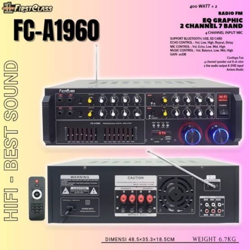 Jual POWER AMPLIFIER FRISTCLASS FC-A1960 POWER AMPLI 2 X 400 WATT EQ ...