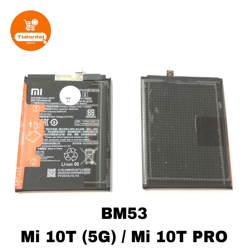 Jual BATTERY BM53 XIAOMI MI 10T (5G) / BATRE BATERAI MI 10T PRO BM53 ...