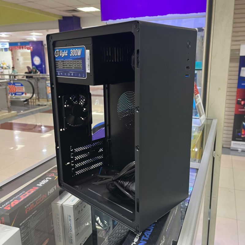 Jual CASING PC / KOMPUTER, ENLIGHT EN-200 Micro-ATX BLACK MINI CASE ...