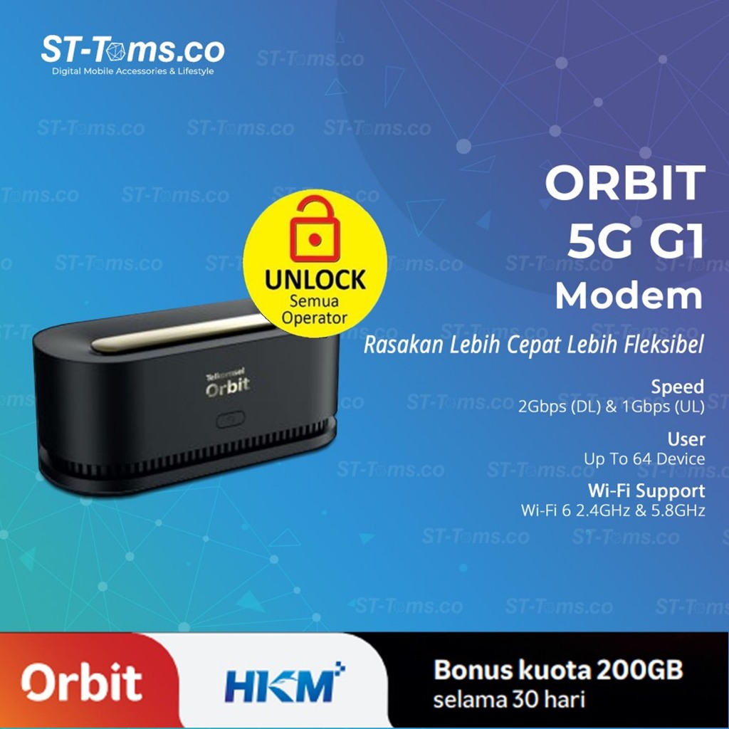 Jual HKM 881 Orbit 5G G1 Telkomsel Modem WiFi 5G & 4G LTE Free Kuota ...