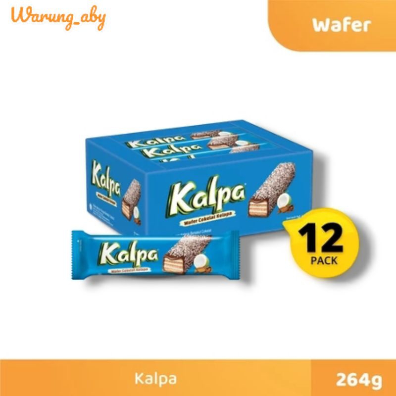 Jual Wafer Kalpa Cokelat Kelapa Box Isi 12 | Wafer Roma Kalpa | Shopee ...