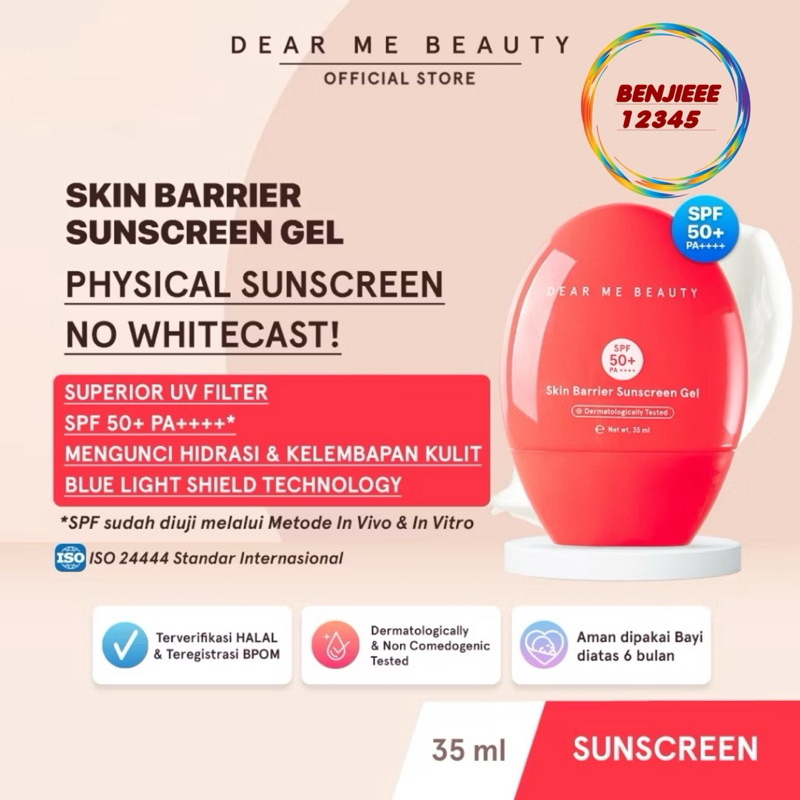 Jual (Sunscreen) Dear Me Beauty Skin Barrier Physical Sunscreen SPF 50 ...