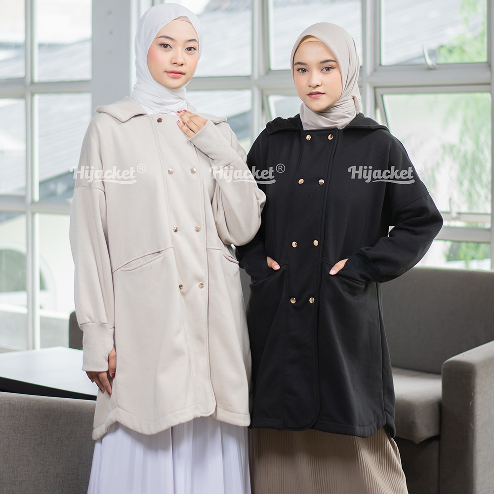 Jual Jacket Jaket Panjang Hoodie Wanita Cewek Muslimah Hijaber Syari ...