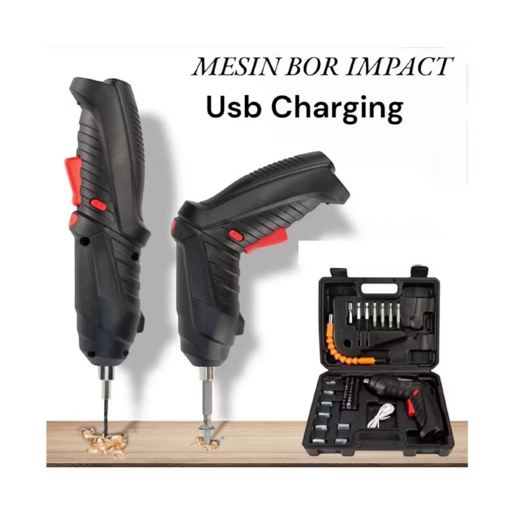 Jual Mesin bor impact USB charging / mesin bor cas 47 set in 1 ...