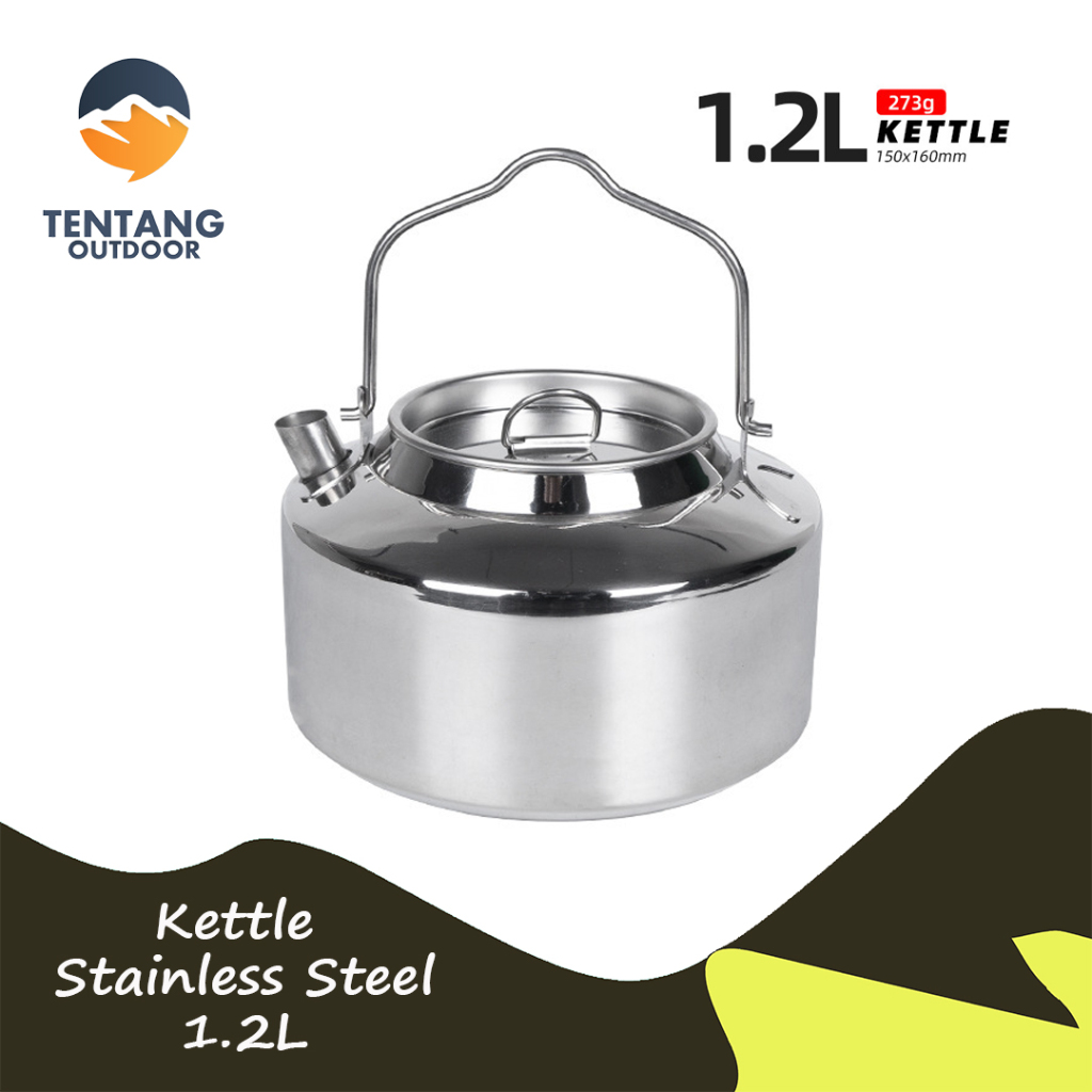 Jual Kettle Multifungsi 1L Stainless Steel Nesting Outdoor Camping ...