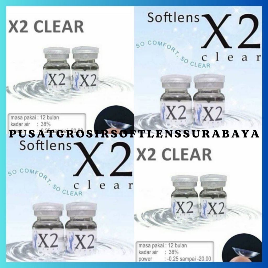 Jual SOFTLENS X2 CLEAR BENING TAHUNAN 14 MM MINUS ///// SOFLEN / SOPLEN ...