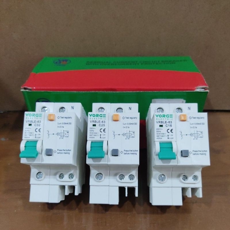 Jual RCBO RCCB MCB + ELCB VORGE VRBLE 1p+n 1Phase + netral garansi 1 tahun | Shopee Indonesia