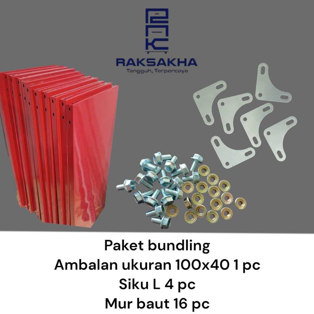 Jual paket bundling ambalan 100x40 siku L 4 pc dan mur baut 16 pc rak ...