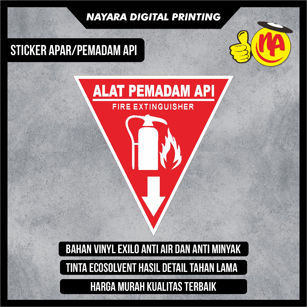 Jual Sticker Apar / Stiker Alat Pemadam / Rambu Kebakaran / segitiga ...