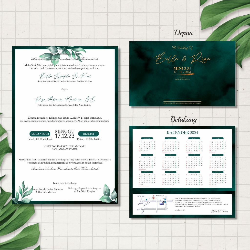 Jual Undangan Kalender Hijau | Shopee Indonesia