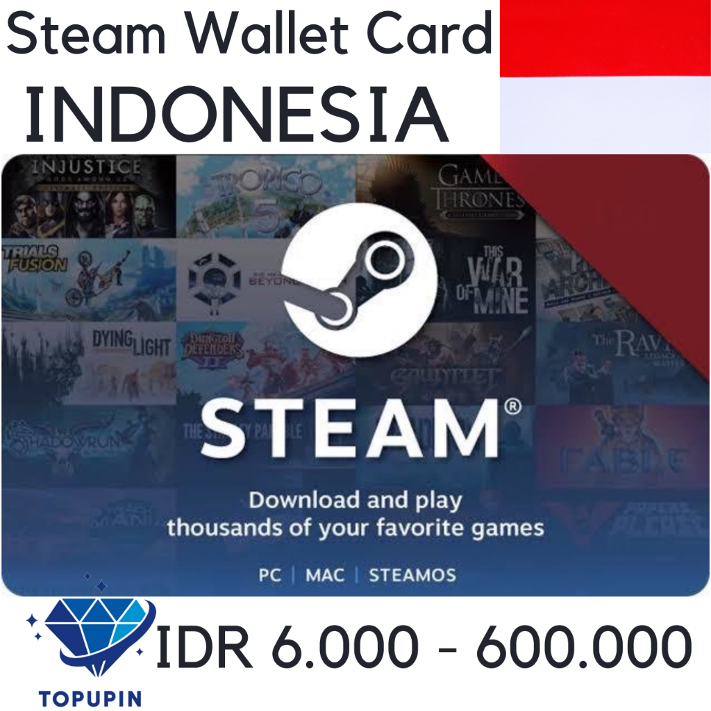 Jual Steam Wallet Card IDR SWC Indonesia Instant Paket A Topupinaja ...