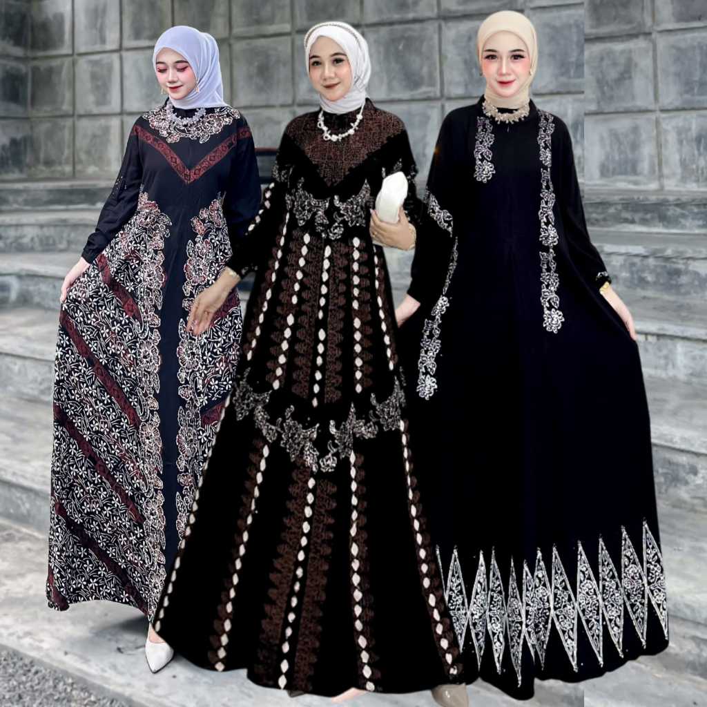 Jual Khanisa Gallery Gamis Twill Rayon Premium Model Motif Terbaru ...