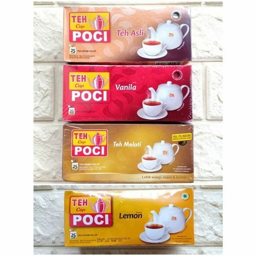Jual TEH POCI CELUP ISI 25 VARIAN RASA ASLI, VANILLA, MELATI DAN LEMON ...