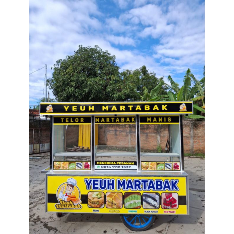 Jual GEROBAK MARTABAK SEMI STAINLESS | Shopee Indonesia