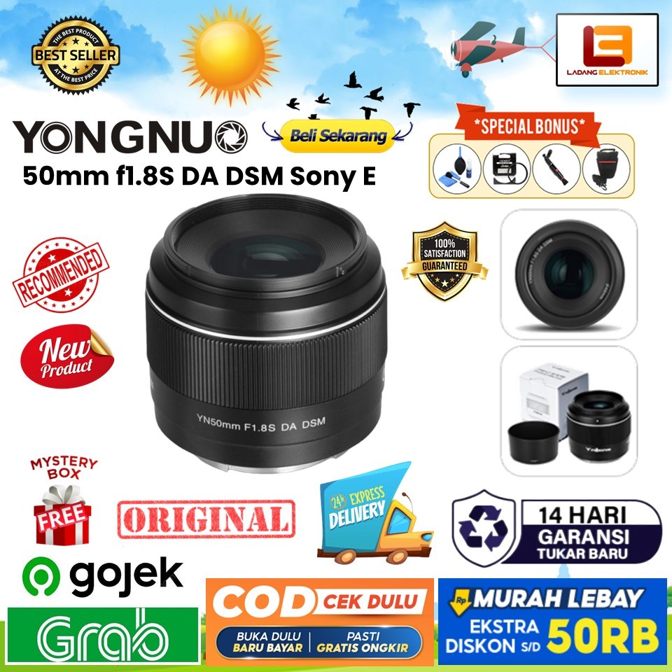 Jual Lensa Fix Yongnuo YN50mm Sony YN 50mm f1.8 DA DSM Lensa 50mm for ...