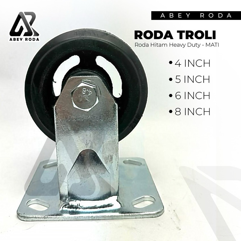 Jual Roda Caster Hitam Heavy Duty 5 Inch (MATI) | Shopee Indonesia