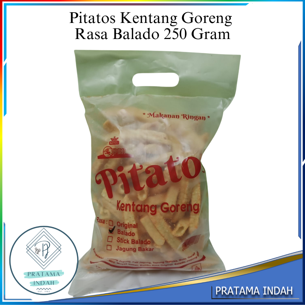 Jual Snack Pitatos Kentang Goreng Spirit Berbagai Rasa 250 Gram ...