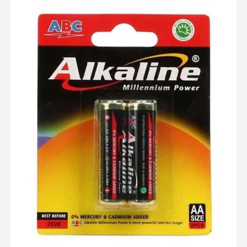 Jual BATERAI ABC AA ALKALINE / ALKALINE A2 /;LR6 1,5V isi 2 Pcs | Shopee Indonesia