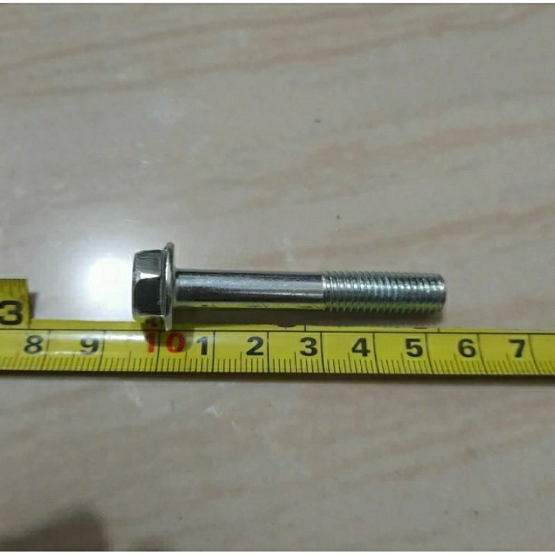 Jual Baut Flange M8×50 Flange Bolt putih/kuning (Baut Topi) | Shopee Indonesia