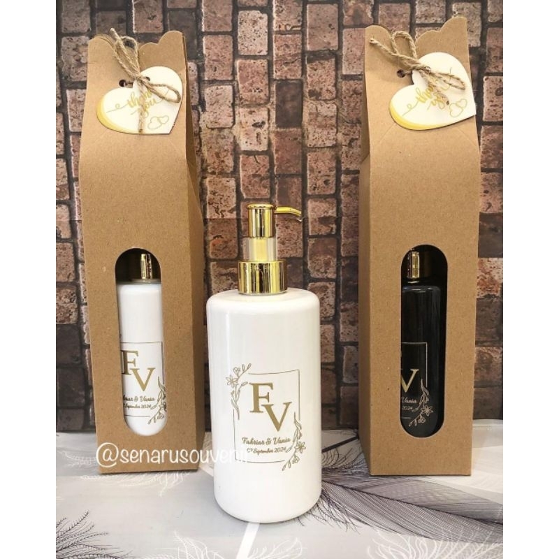 Jual SOUVENIR BOTOL SABUN GLOSSY CUSTOM KEMASAN BOX / SOUVENIR ...