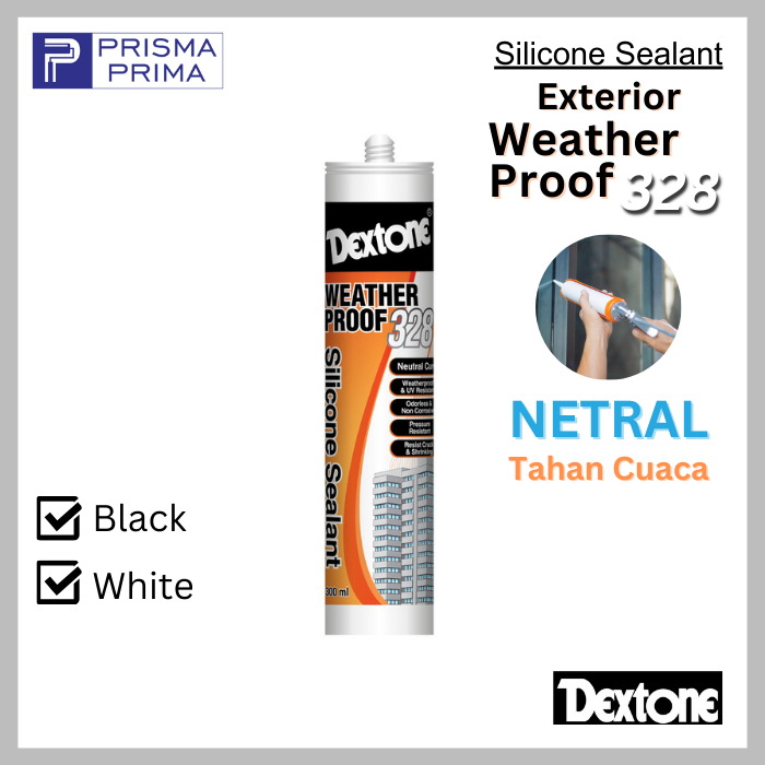 Jual Silicone Sealant Dextone Weatherproof Netral Tahan Cuaca Anti ...