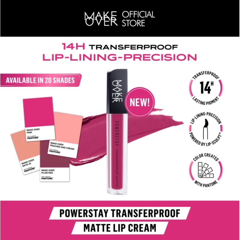 Jual Make Over Powerstay Transferproof Matte Lip Cream | Shopee Indonesia