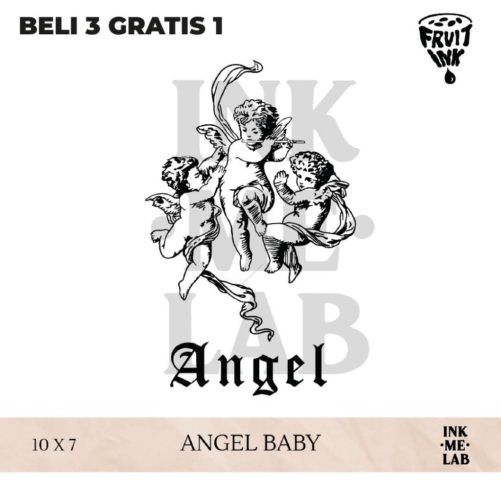 Jual Angel Baby Tattoo by Inkmelab 10x7 , Fruit Ink Tattoo Temporer ...