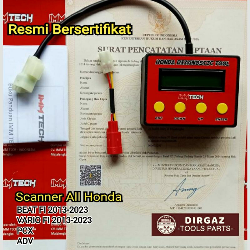 Jual Scaner scanner motor injeksi bisa obd 1 & obd 2 alat reset motor ...