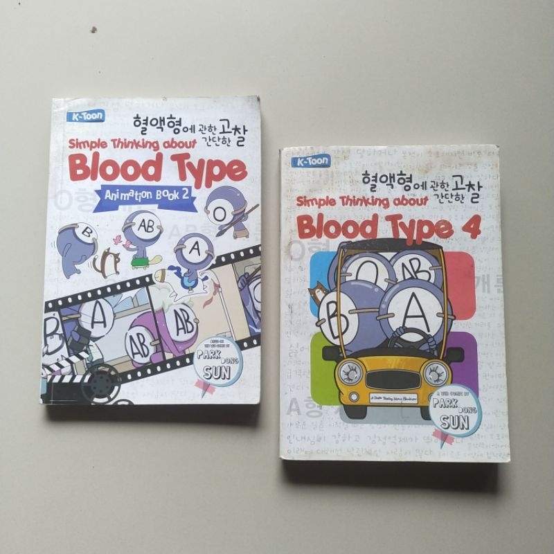 Jual Buku Komik K-Toon SIMPLE THINKING ABOUT BLOOD TYPE Book 2 &4 ...