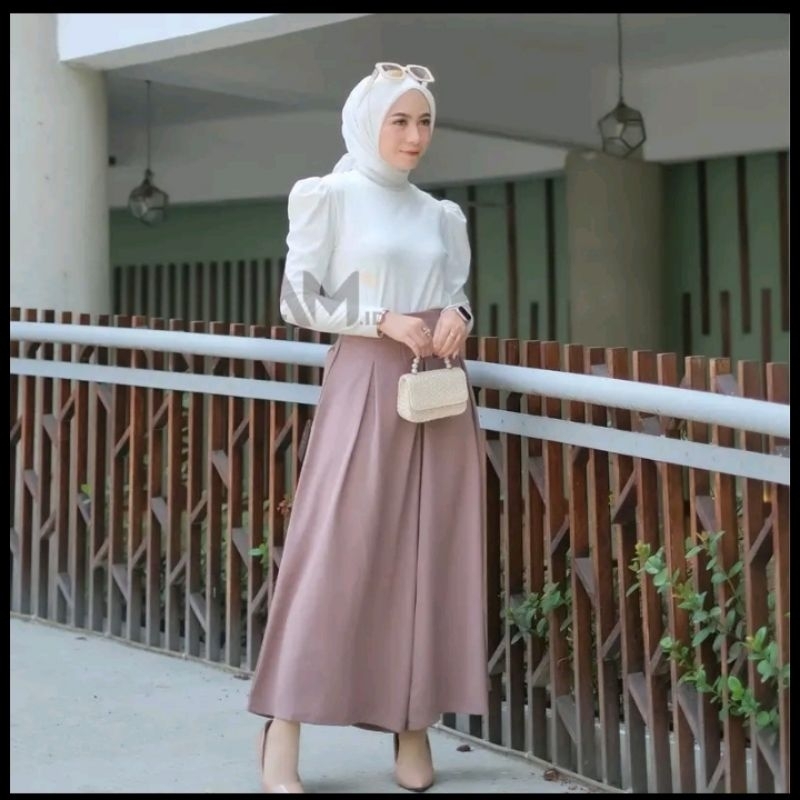 Jual ROK CELLIE . KULOT SEMI ROK PANJANG WANITA. Celana Rok kerja ...