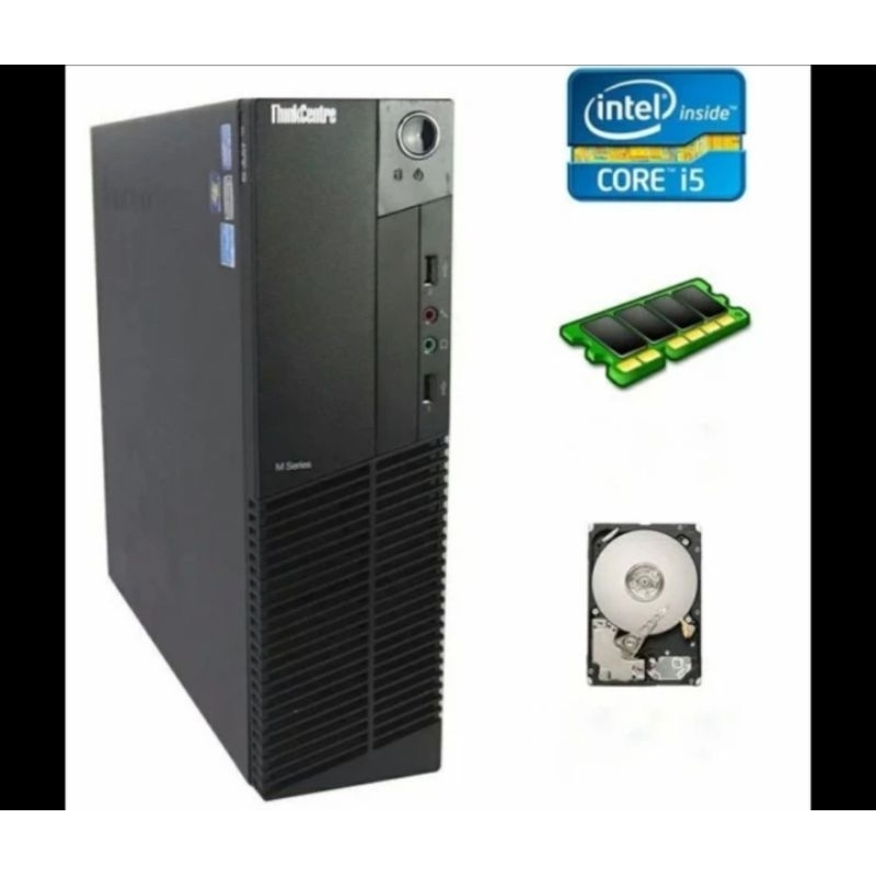 Jual CPU LENOVO THINKCENTRE DESKTOP INTEL CORW I5 RAM 8GB SSD 128GB ...