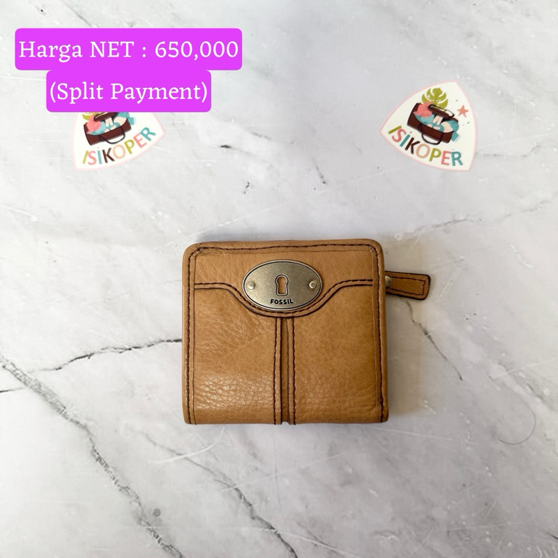 Jual (NET) Preloved Fossil Bifold Dompet Hitam (Crem) | Shopee Indonesia