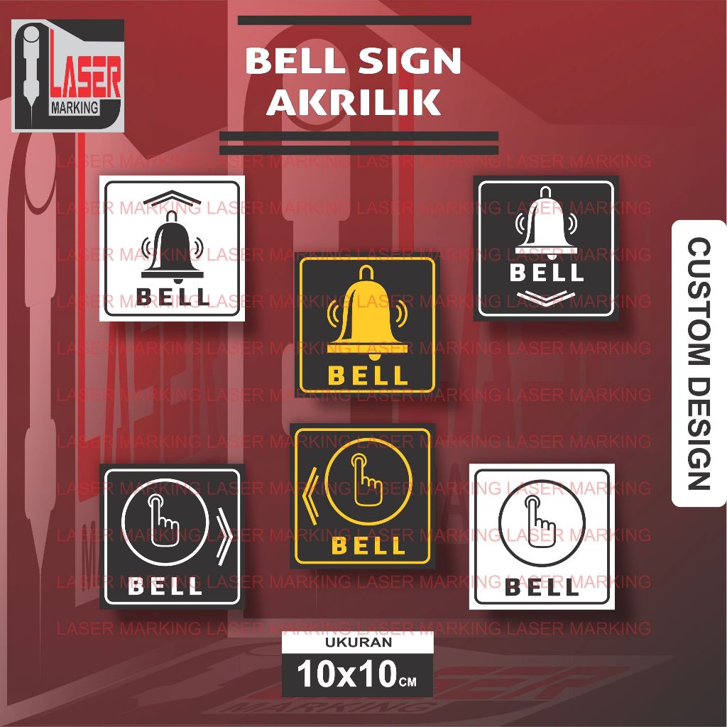 Jual SIGN AKRILIK TEMPEL MURAH “BELL”/ SIGN BELL AKRILIK MURAH ...