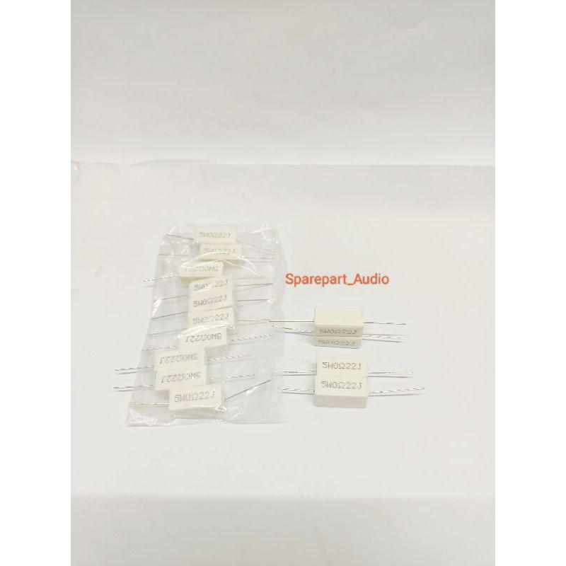 Jual RESISTOR KAPUR 5WATT O,22Ohm | Shopee Indonesia